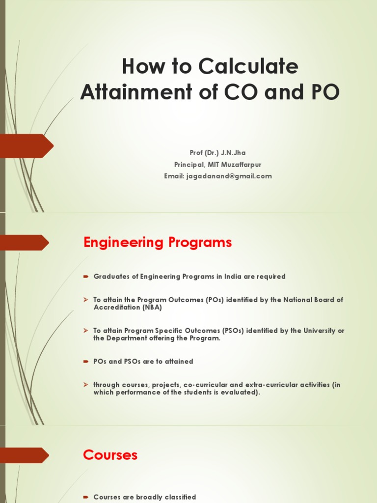 Calculating CO and PO Attainment | PDF | Fluid Dynamics | Learning