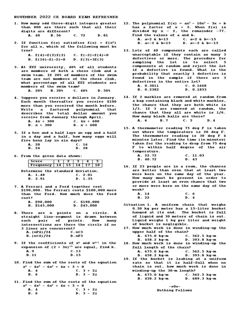 Refresher MATH Part2 | PDF | Mathematics | Abstract Algebra Refresher MATH Part2 | PDF | Mathematics | Abstract Algebra