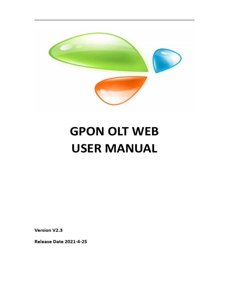 Gpon Olt Web User Manual | PDF | Ip Address | I Pv6