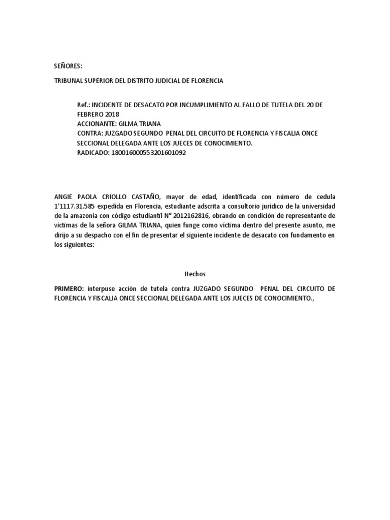DESACATO | PDF | Derecho