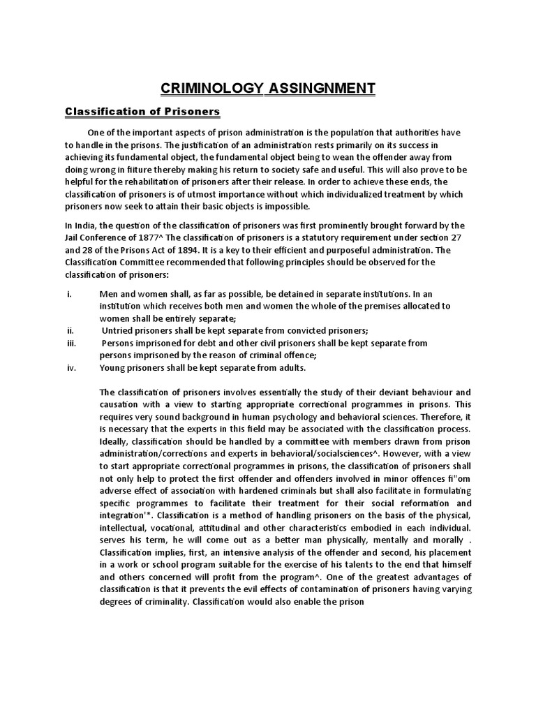 Criminology | PDF | Prison | Remand (Detention)