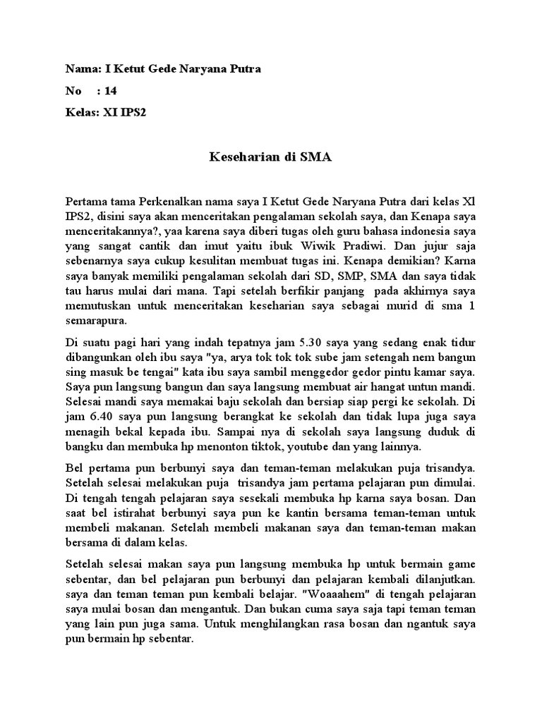 Tugas Contoh Cerpen | PDF