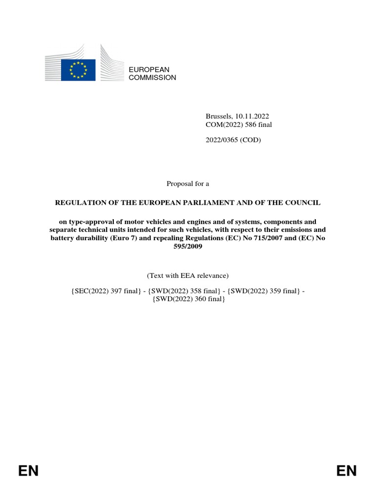COM 2022 586 1 EN ACT Part1 v8 | PDF | Air Pollution | European Union