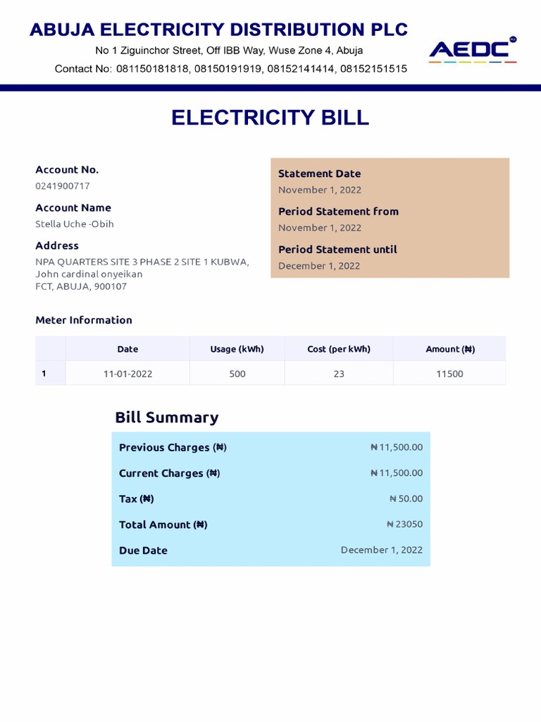 Electricity-Bill | PDF