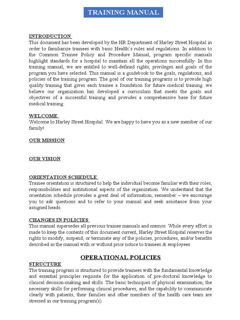 Training Manual | PDF | Medical Record | Medical Diagnosis