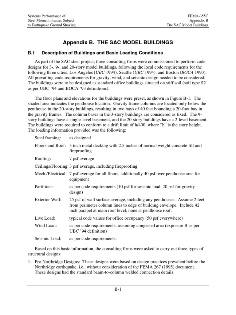 Fema 355 C | PDF | Beam (Structure) | Framing (Construction)