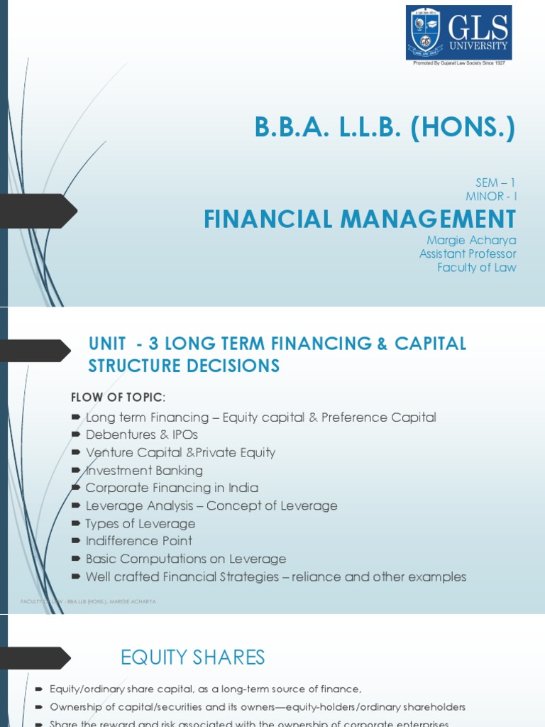 Bballb Hons Sem 1 Minor I - FM - Unit 3 | PDF