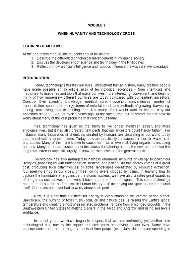 Module 7 STS | PDF | Artificial Intelligence | Intelligence (AI) & Semantics