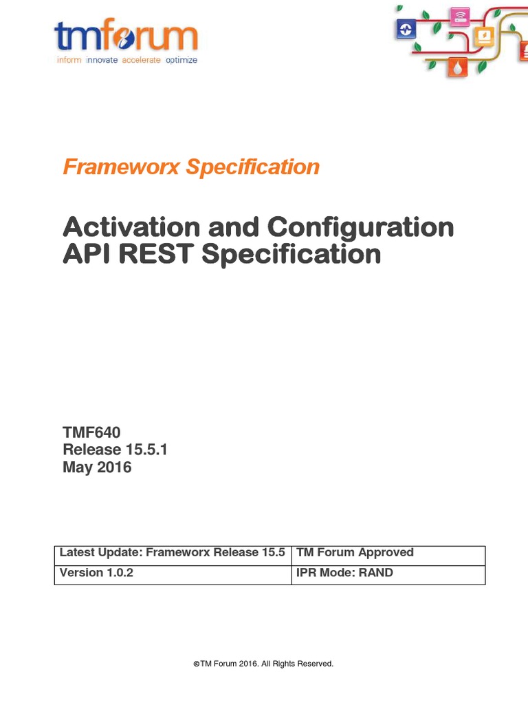 TMF640 Activation Configuration API REST Specification R15.5.1 | PDF ...
