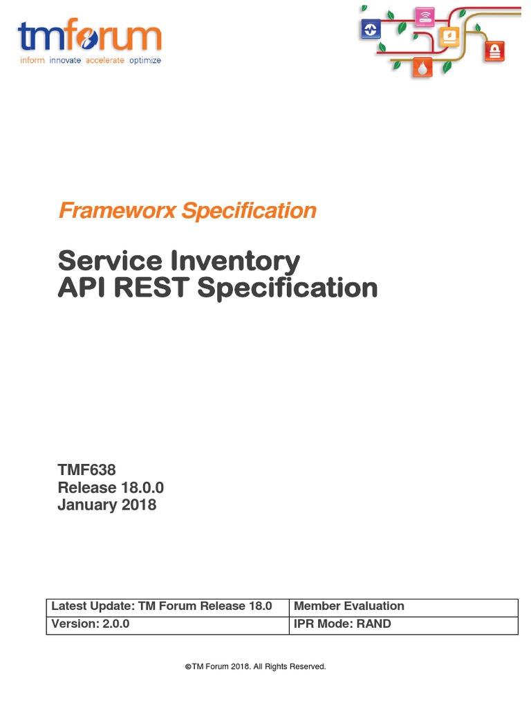 TMF638 Service Inventory API REST Specification R18.0 | PDF | Hyperlink | Representational State ...
