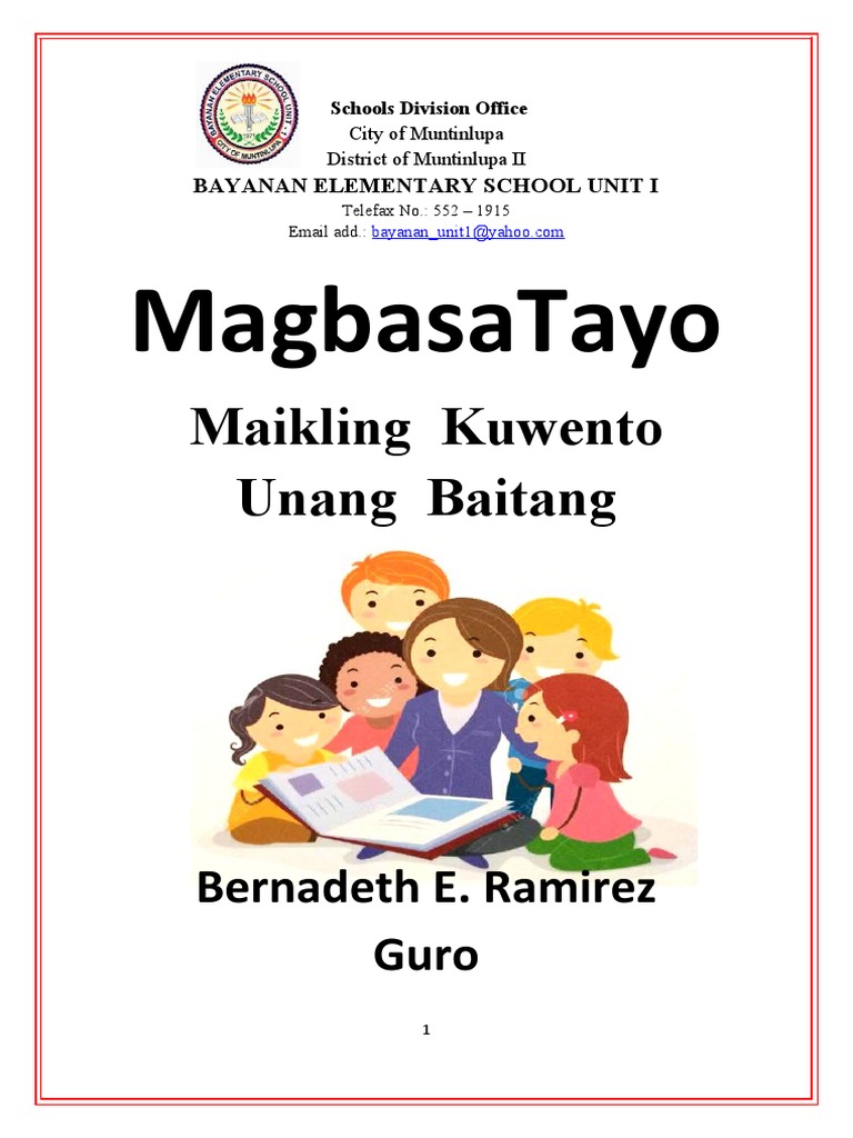 Magbasa Tayo Unang Baitang Module BES 1.2017 2018 | PDF