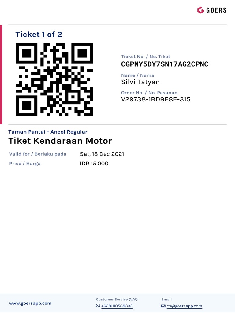 (Venue Ticket) Tiket Kendaraan Motor - Taman Pantai - Ancol Regular ...