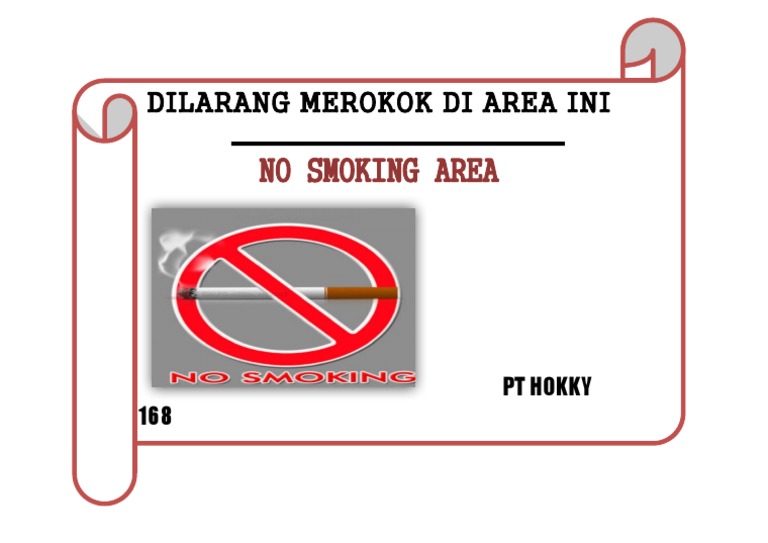 Tulisan No Smoking Area 1 | PDF
