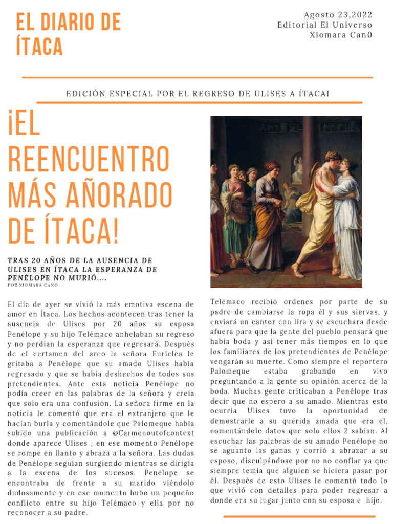 El Regreso de Ulises a Ítaca | PDF | Odiseo