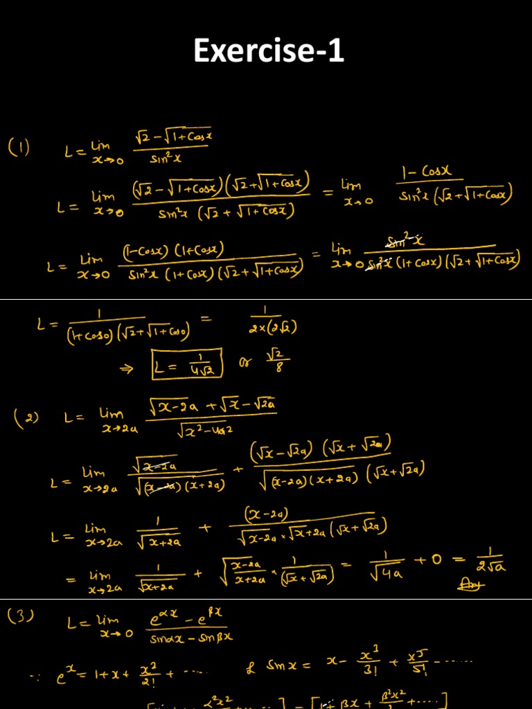 Limit Practice Booklet 2 Solution | PDF
