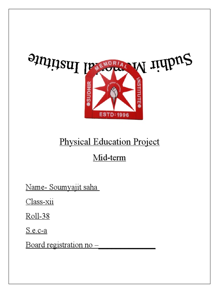 Physical Education Project Soumyajit Saha | PDF | Finger | Foot