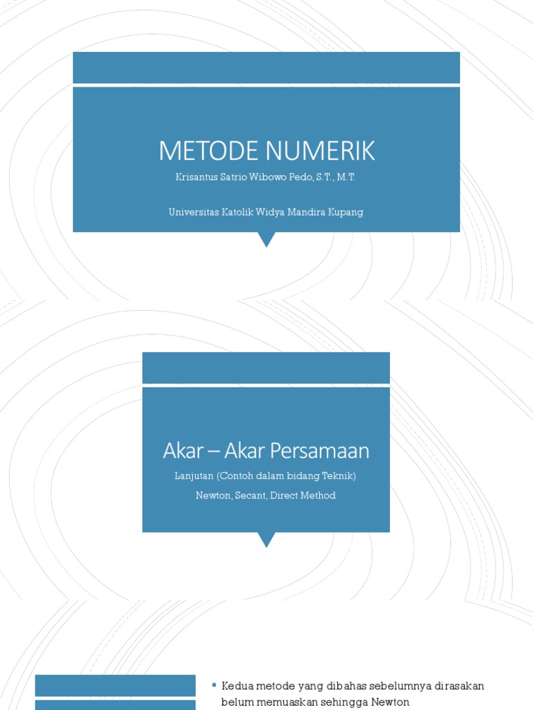 3-Metode Numerik | PDF