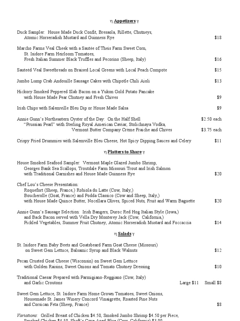 Main Menu | PDF | Hamburgers | Salad