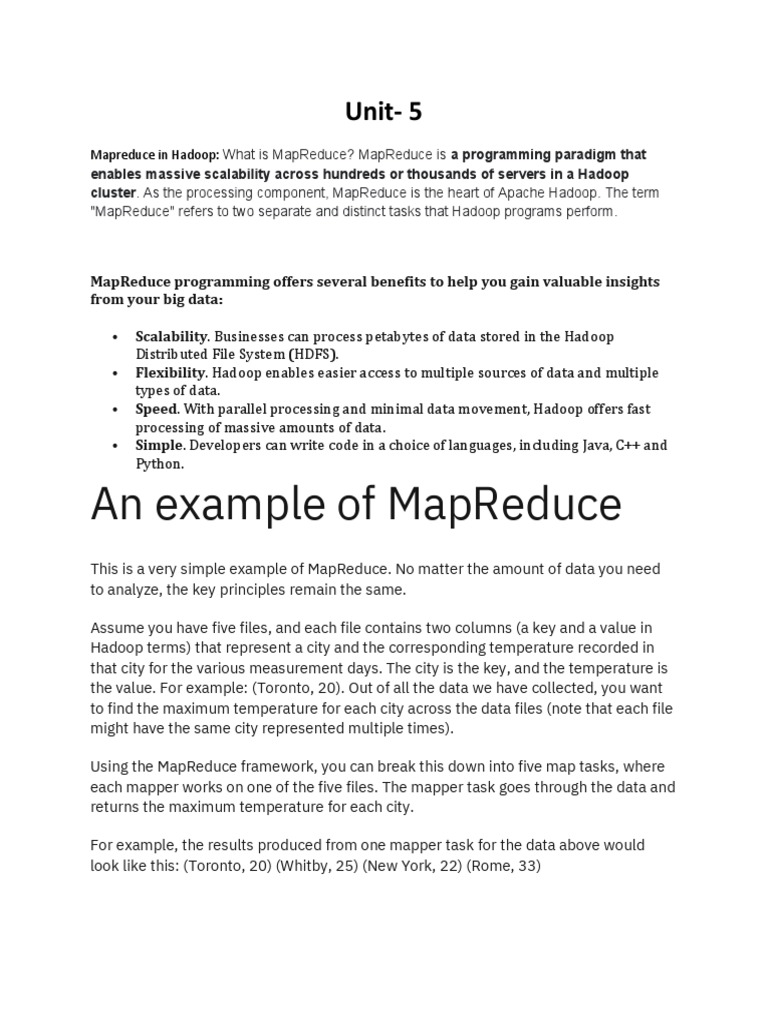 Cloud Computing Unit-5 | PDF | Cloud Computing | Apache Hadoop