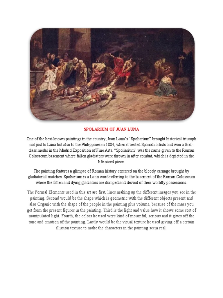 Spolarium of Juan Luna | PDF | Art | History