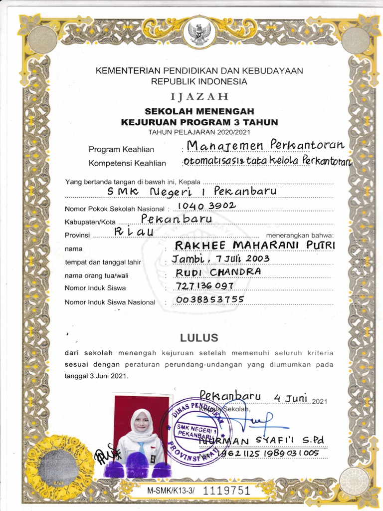 Ijazah 1 | PDF