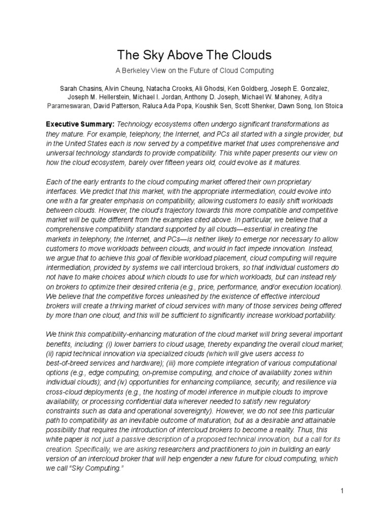 Sky Computing | Download Free PDF | Cloud Computing | Apache Spark