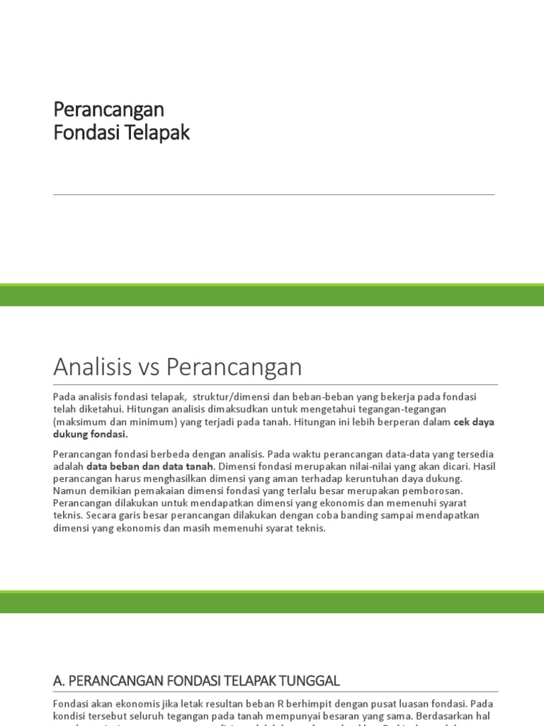 05 - Perancangan Fondasi Telapak | PDF