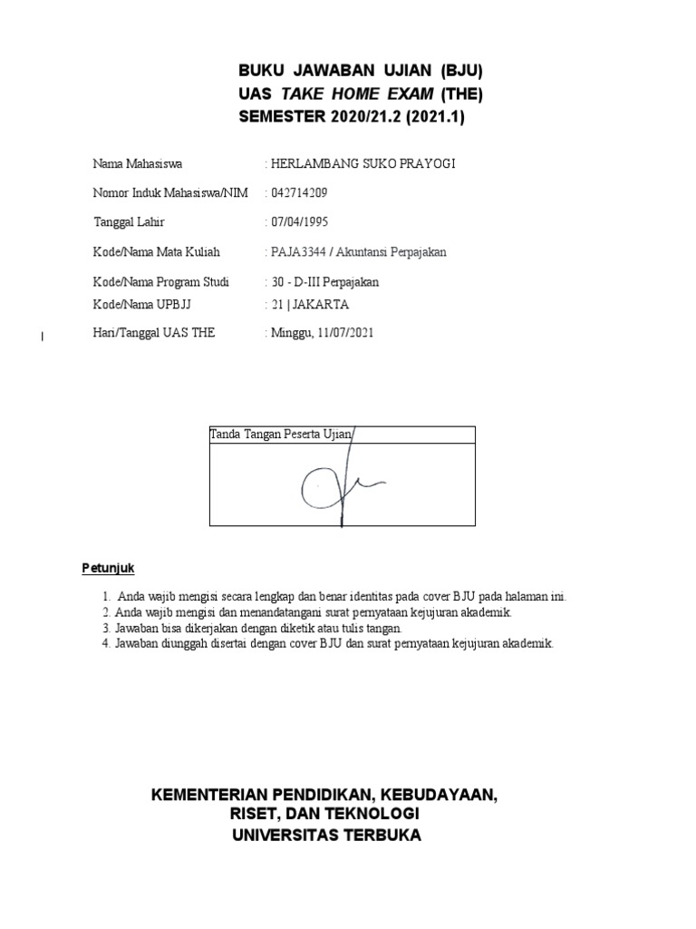 Ujian Akuntansi Perpajakan: PPh dan PPN | PDF | Bisnis | Pengelolaan Keuangan & Uang