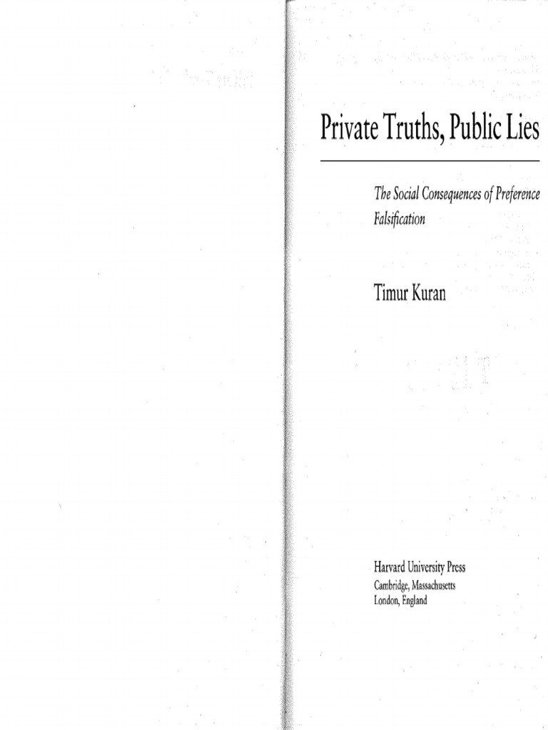 Timur Kuran - Private Truths, Public Lies - The Social Consequences of ...