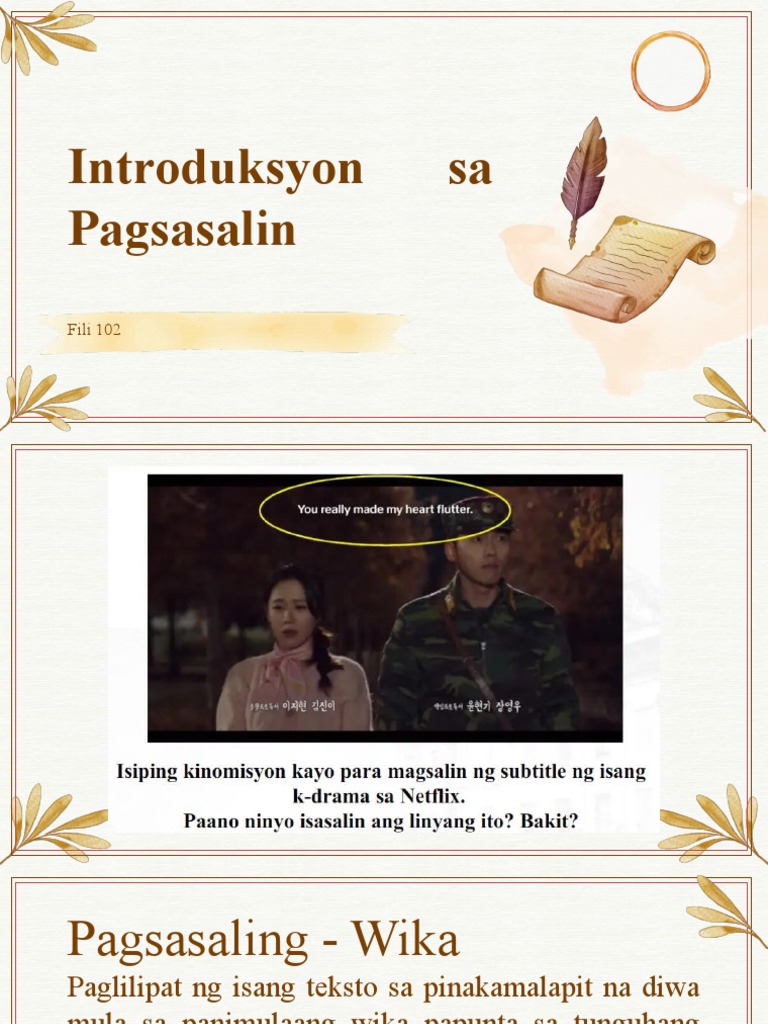 Introduksyon Sa Pagsasalin | PDF