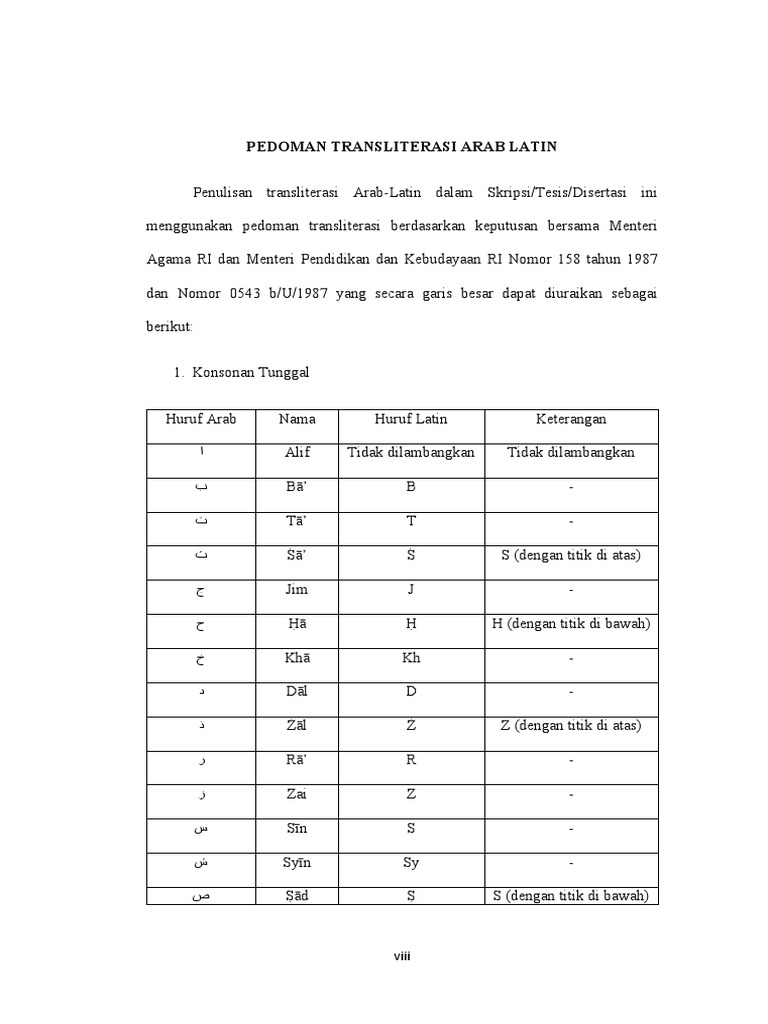 Panduan Transliterasi Arab-Latin | PDF