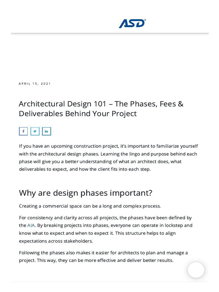 Architectural Design 101 - ASD | PDF | Architect | Specification ...