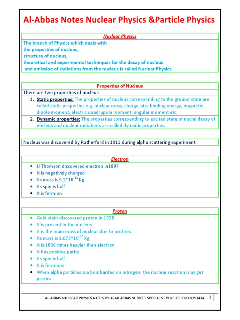 Nuclear PDF | PDF | Atomic Nucleus | Nuclear Reaction