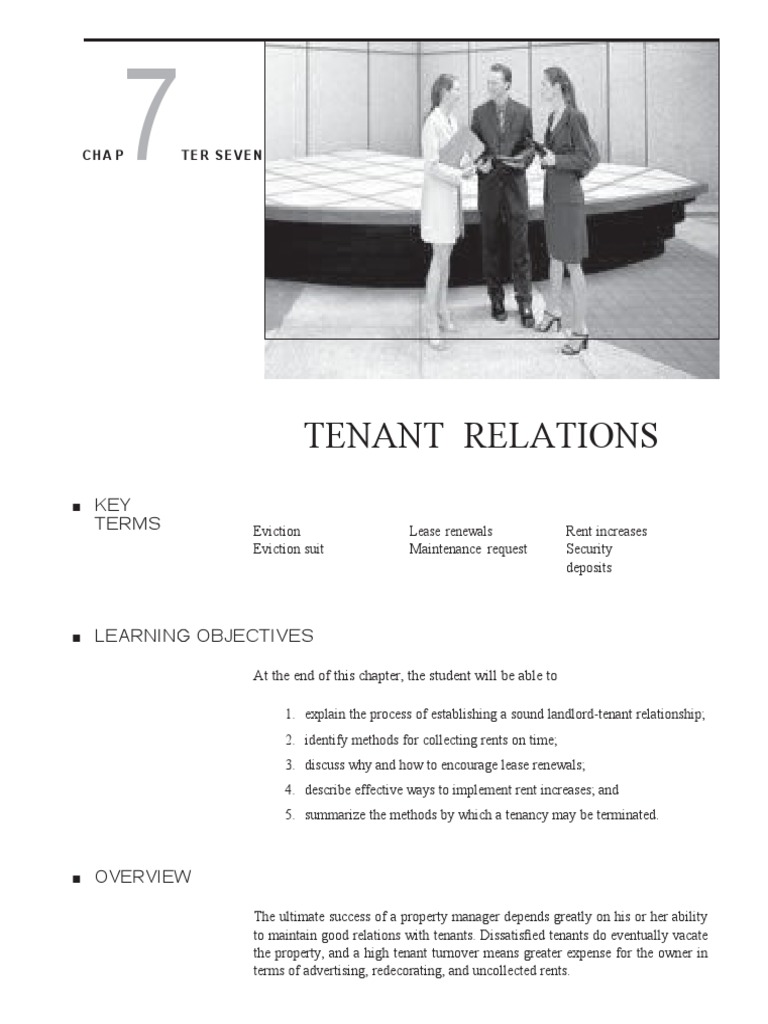 Managing Tenant Relations | PDF | Lease | Leasehold Estate