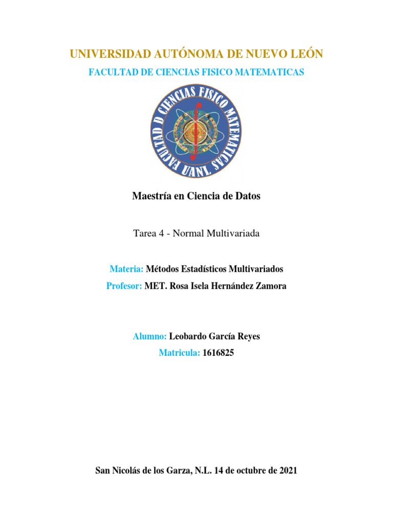 Tarea 4 de MEM-Leobardo García Reyes | PDF | Intervalo de confianza ...
