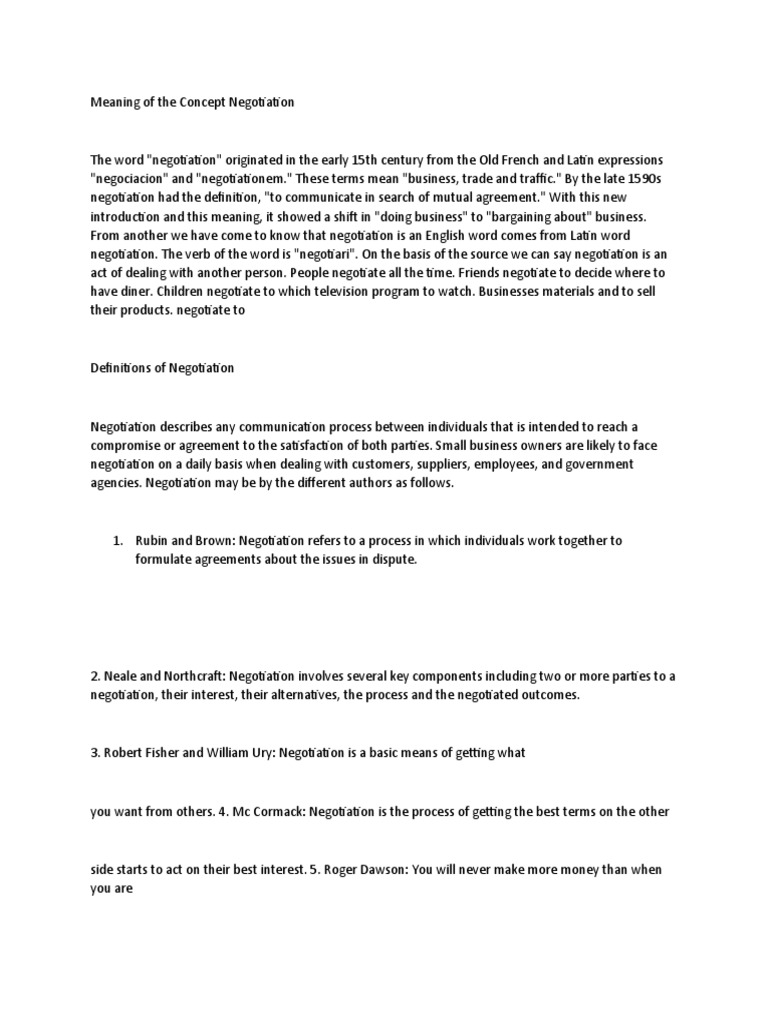 Negotiation | PDF | Negotiation | Cognitive Science