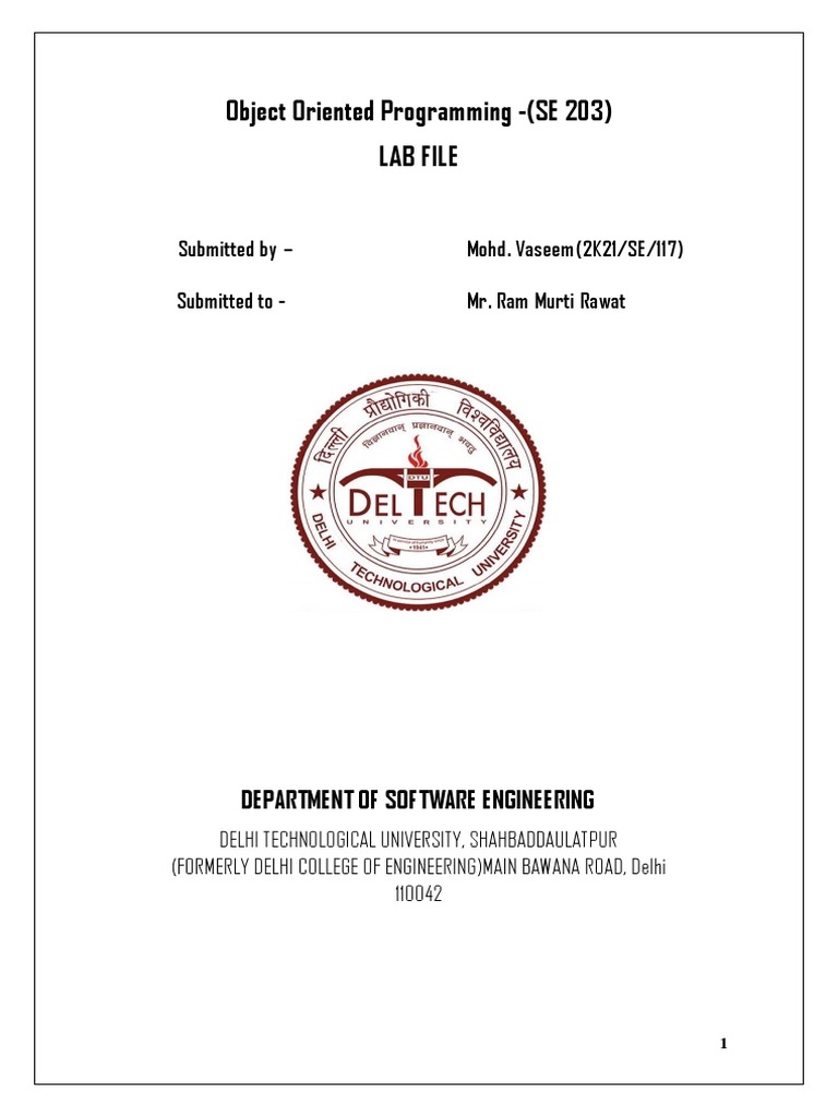 Oops Lab Vaseem | PDF | Class (Computer Programming) | Inheritance (Object Oriented Programming)