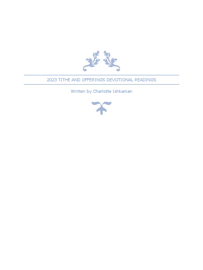 2023 English Tithe & Offerings Devotional Readings | Download Free PDF ...