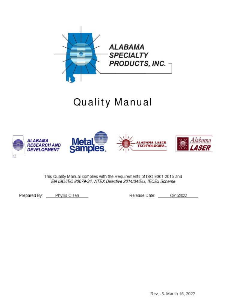 Quality Manual | PDF | Iso 9000 | Quality Management System