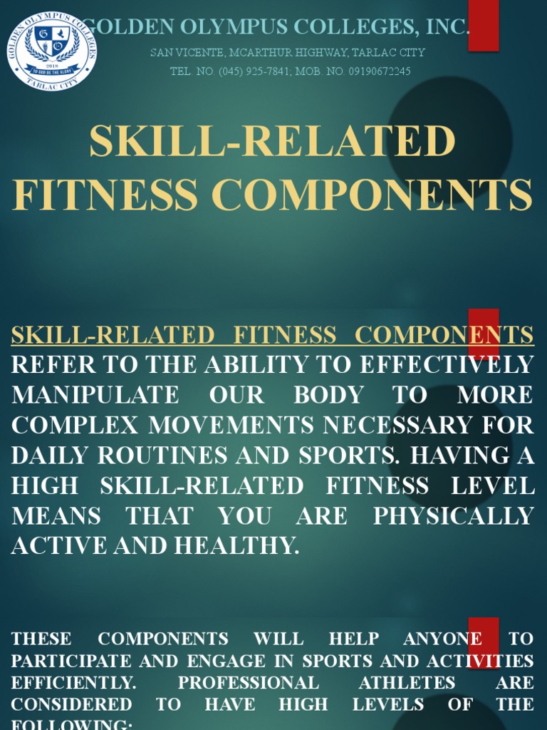 Skill Related Fitness Components | PDF | Balance (Ability) | Physical ...