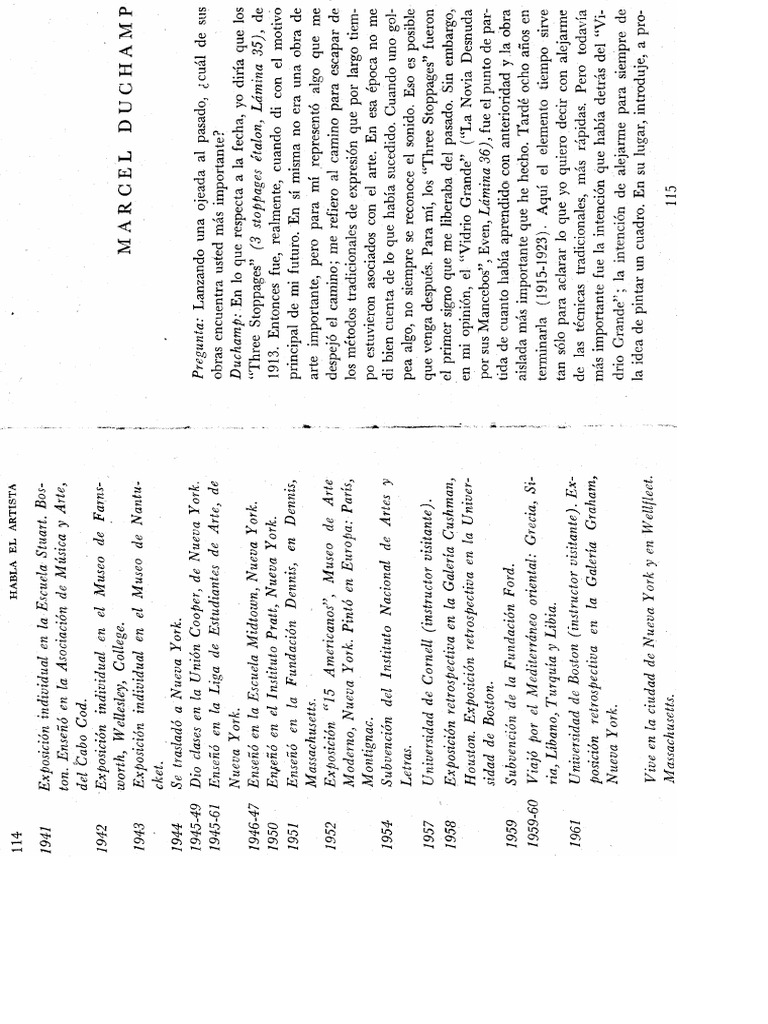MARCEL DUCHAMP Entrevista | PDF