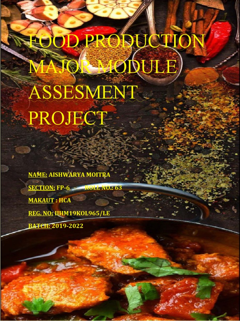 Food Production Major Assignment | PDF | Restaurants | Kitchen