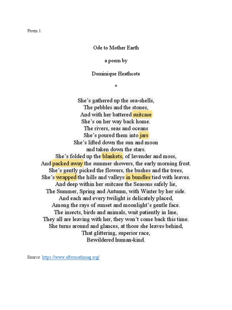 Environmental Poetry Set | PDF