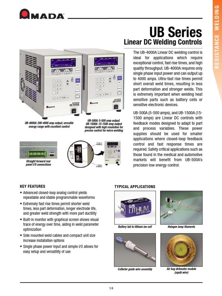 UB Series Technical Datasheet 1 | PDF | Welding | Construction