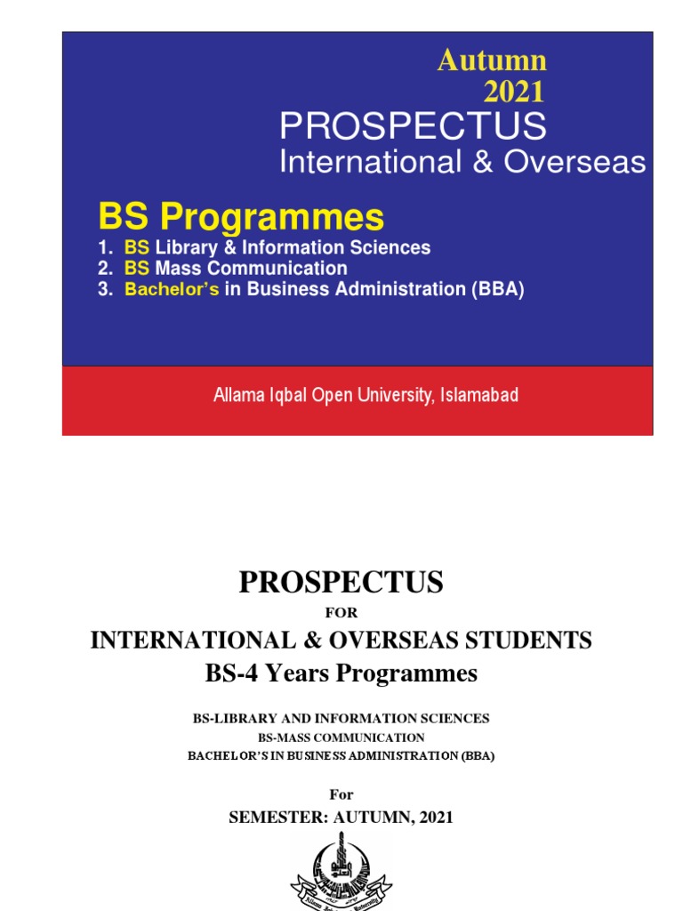 BS-Library & Information Sciences, Mass Com, BBA (Hons) 13 - 09 | PDF ...