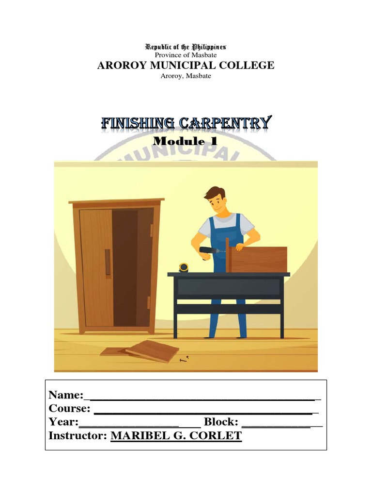 Finish Carpentry Module 1 | PDF | Carpentry | Door