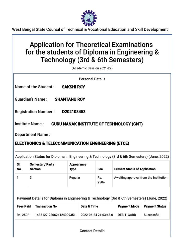 Sakshi - Examination Form Fillup | PDF