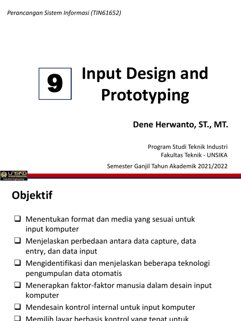 M9 - Input Design | PDF