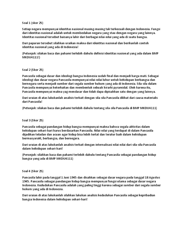 Analisis Causa Materialis Pancasila | PDF
