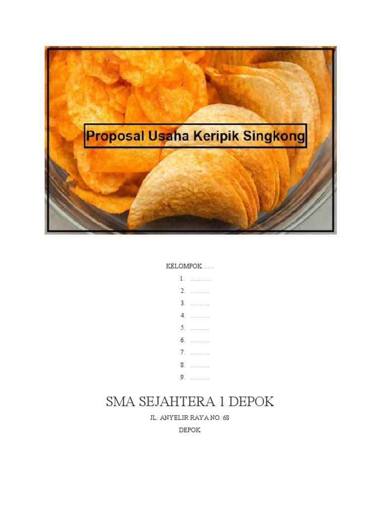 Proposal Usaha Keripik Singkong Keju | PDF